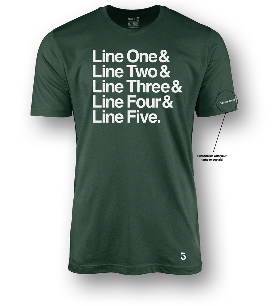 Made In Clothing Inc. Personalized Top Five Shirts & Hoodies - Showoff ...